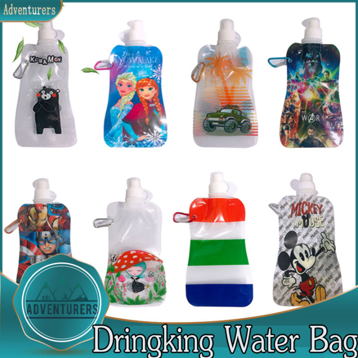 Adventurers Foldable Cartoon Water Bag Drinkware Travel Drink Bottle ...
