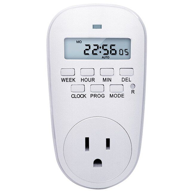 COD 】 qiyunyon Eu /us/ Uk Plug Smart Power Socket Digital Timer Switch Energy Saving Adjustable ...
