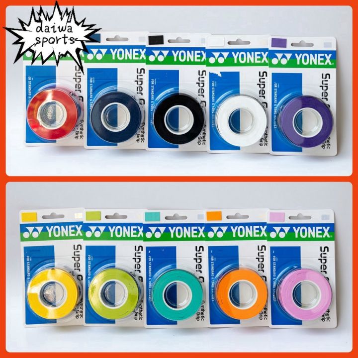 Yonex กริป AC102EX AC102C (3ชิ้นใน1ม้วน/แพ็ค) Yonex ด้ามจับเทนนิสโอ ...