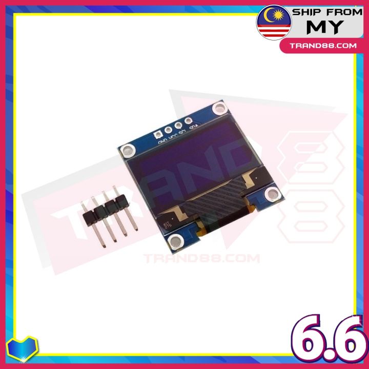 0.96 inches yellow and blue dual color I2C IIC communication 4-pin OLED ...