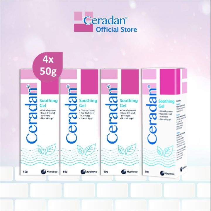 [Bundle of 4] Ceradan® Soothing Gel (50g) (Rapid Itch Relief in 5 Mins ...