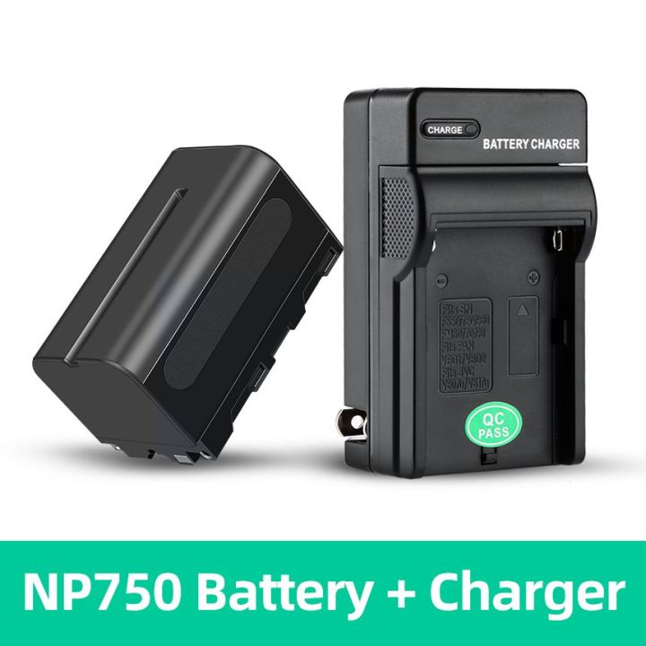 NP750 4400mAh Battery + Charger for Photography LED light monitor ...