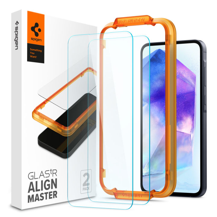 SPIGEN Screen Protector for Galaxy A55 5G / A35 5G [Align Master] Easy ...