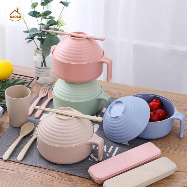 GAOSU ฟางข้าวสาลี ป้องกันการแตก หอพักนักเรียนนักศึกษา เครื่องมือในครัว ...
