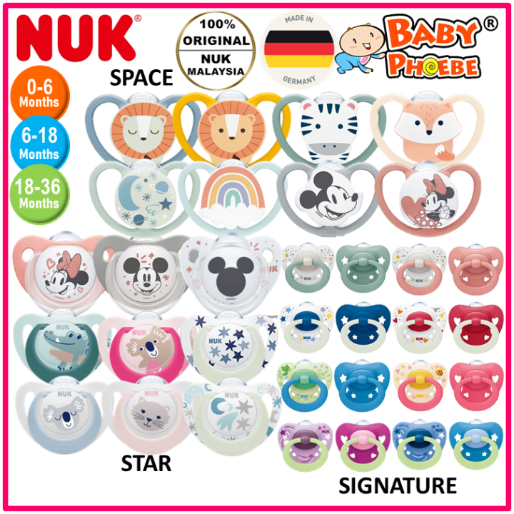 【Original NUK Malaysia】NUK Silicone/Latex Soother Orthodontic Shape ...