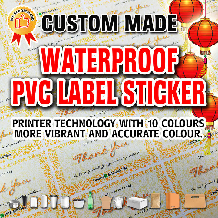 Custom Made Waterproof Label Sticker 1000pcs | Lazada