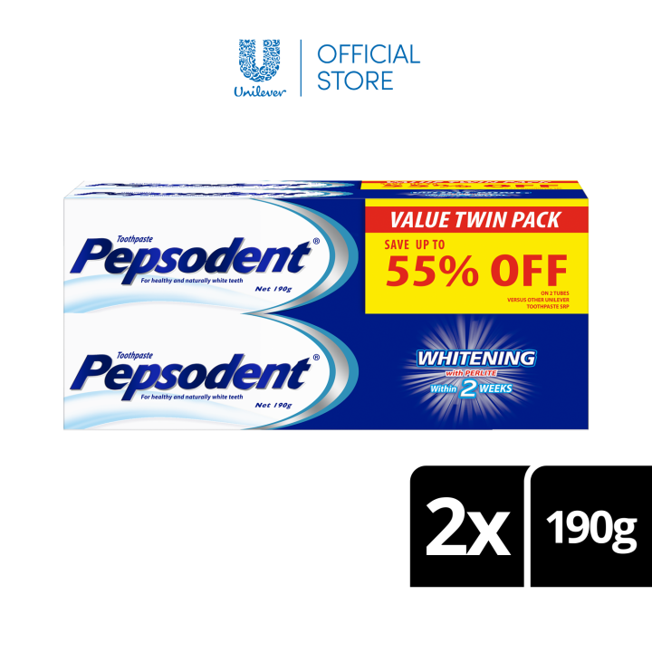 Pepsodent Toothpaste Whitening 190g Twin Pack | Lazada PH