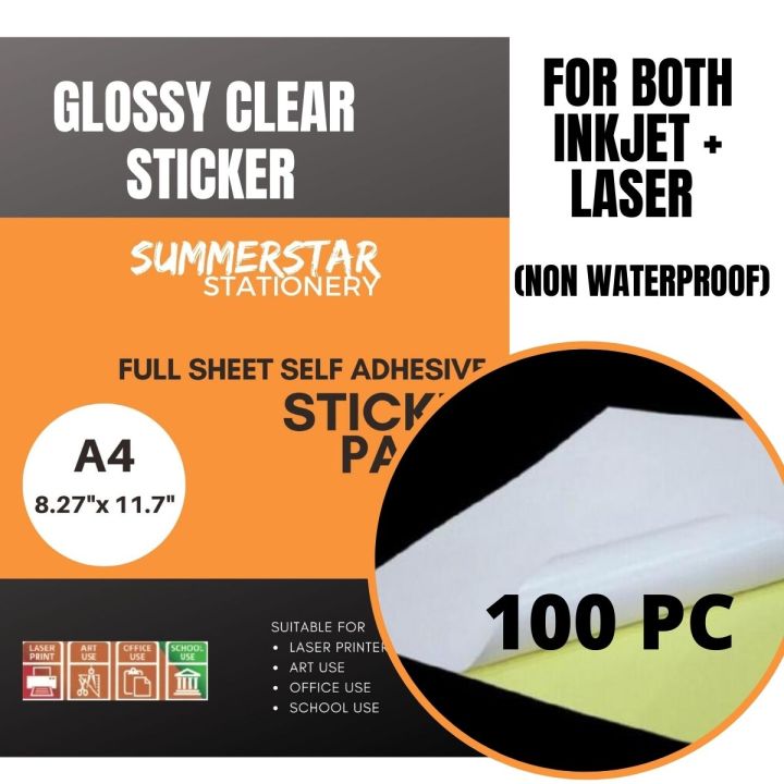 A4 Blank Sticker Label Self Adhesive Sticker for Home Office Printer ...