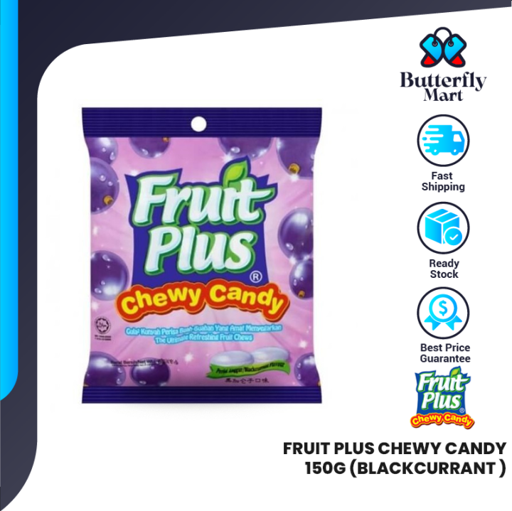 Fruit Plus Chewy Candy 150g (Blackcurrant Flavor) Gula Gula Lembut ...