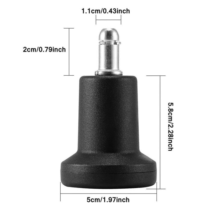 5Pcs Swivel Chair Fixed Casters Office Chair Fixed Legs Stop Wheel For ...