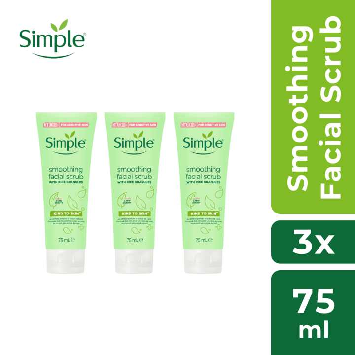 Simple Smoothing Cleansing Scrub 75ml x3 | Lazada