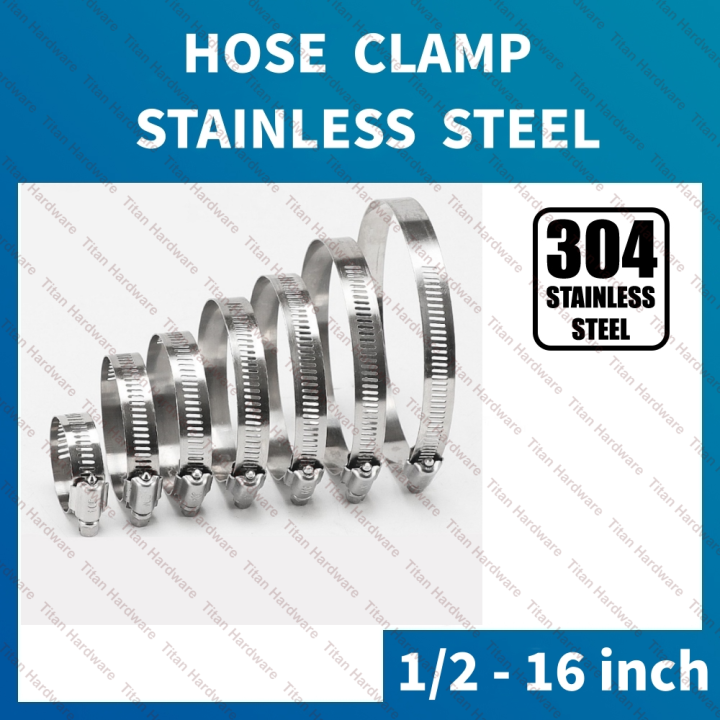 Sus304 stainless steel hose clamp hose clip adjustable clamp/LPG air ...