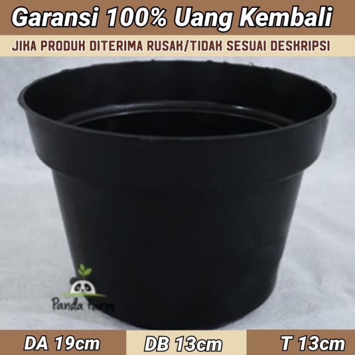 Pot Hitam Polos Koi No 20 - Diameter 19 cm | Lazada Indonesia