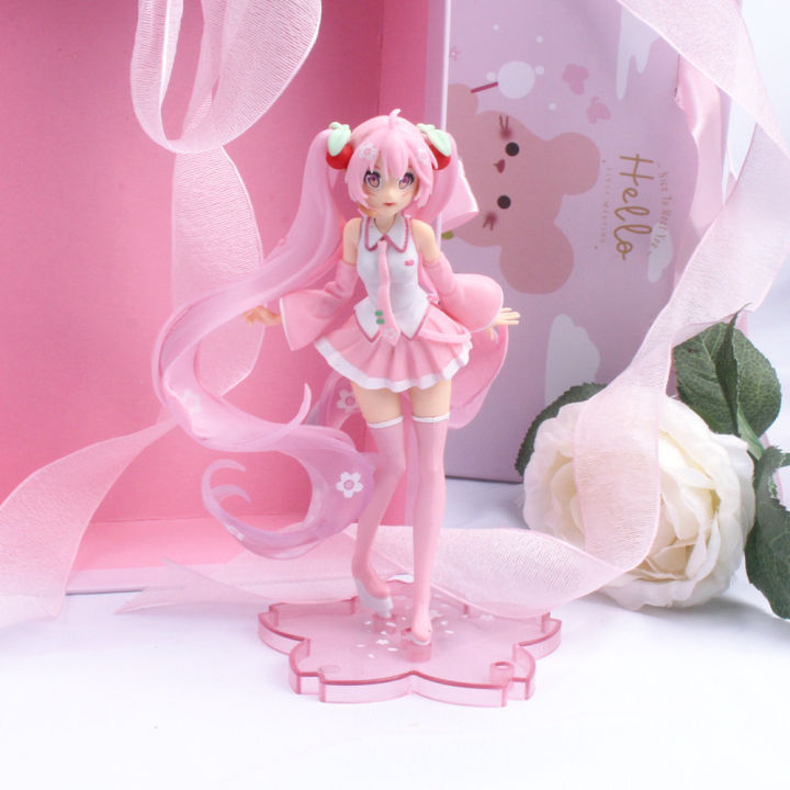 PVC Girls Collecting Gifts Pink Sakura Miku Figure Miku Hatsune Action ...