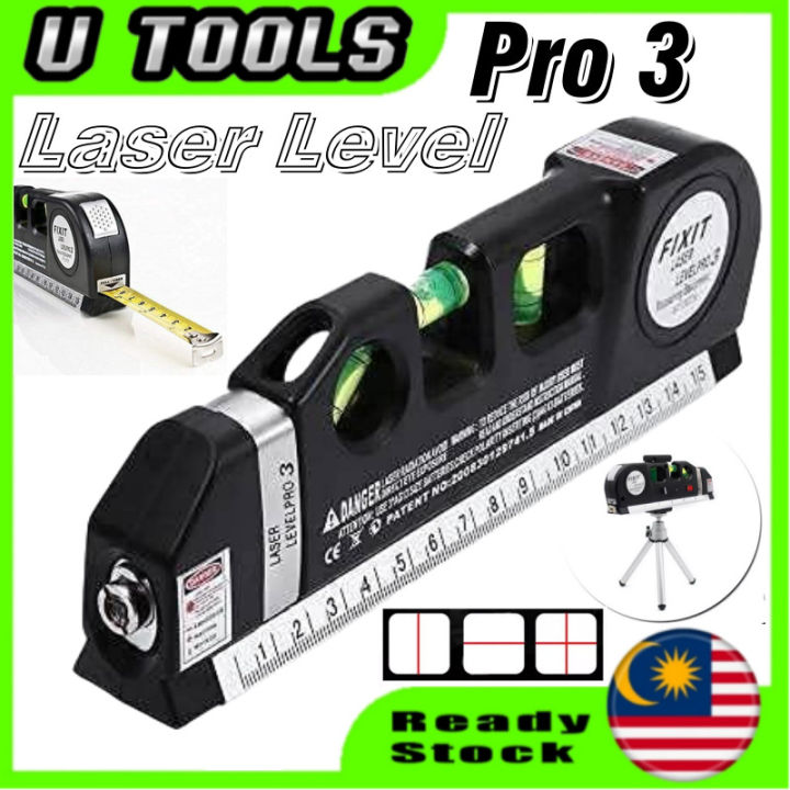 Laser Level PRO3 Line Tool, Multipurpose Cross Line Laser 8 feet ...
