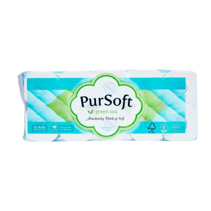Pursoft Green Tea Scented Core 4-Ply Toilet Tissue - 10 Rolls | Lazada ...