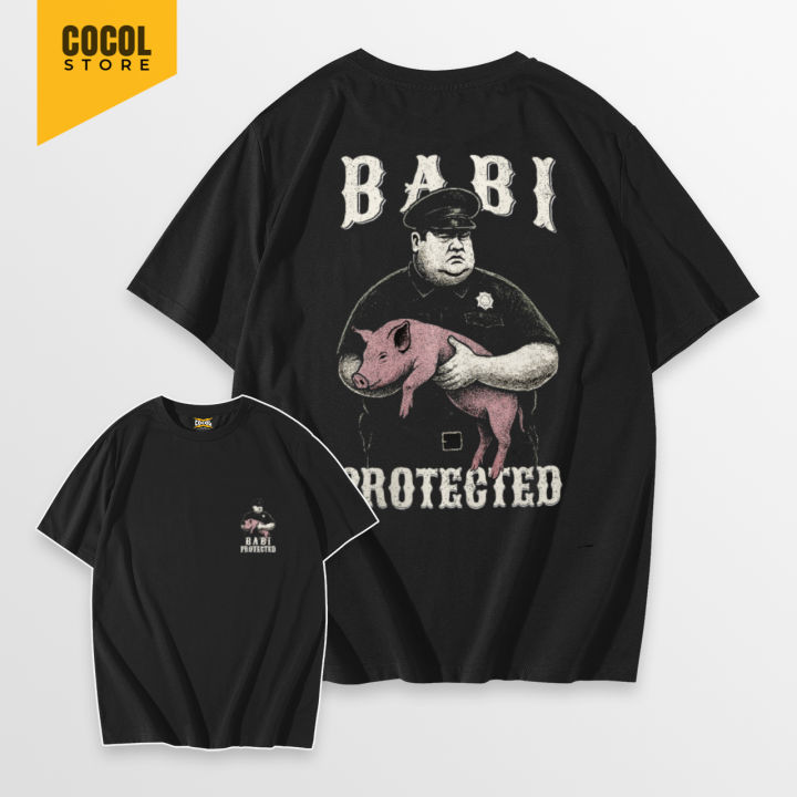 Cocol Store - Babi Protected - Desain Kata Sindiran - Bahan Baju Cotton ...
