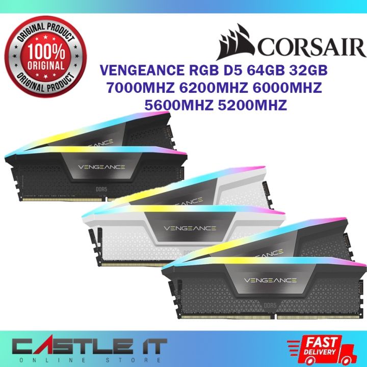 Corsair Vengeance RGB DDR5 Desktop RAM 16GB 32GB 64GB 96GB 128GB 5200 ...
