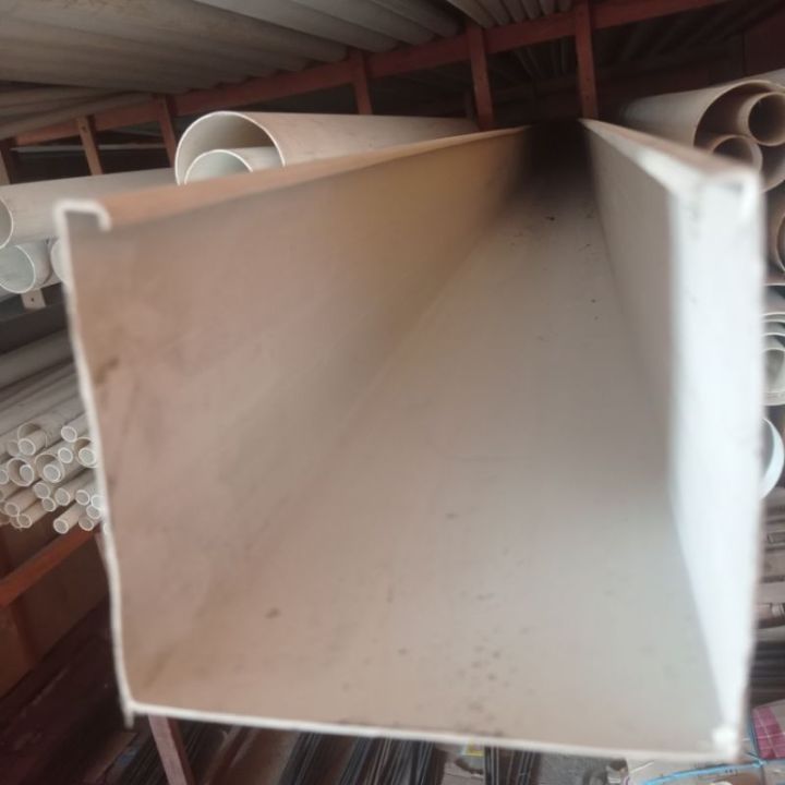 TALANG PVC AIR 4” KOTAK ABU ABU & PUTIH 1 METER AN - TALANG AIR PVC ...