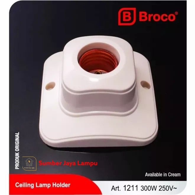 Broco Fitting Lampu Plafon Oval 1211 | Lazada Indonesia