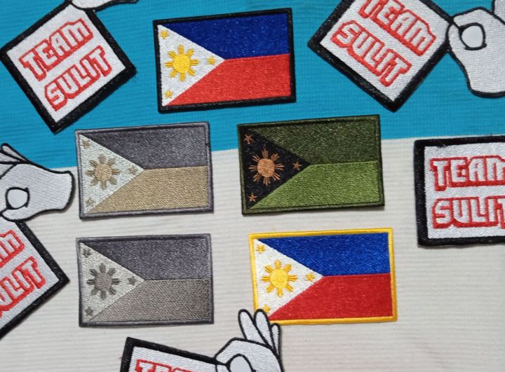 MS22045 Philippine flag pinas bandera philippines patch embroidery ...