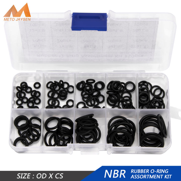 150pcs/Box Small Size Washer Fasteners Black NBR Rubber Gasket Sealing ...