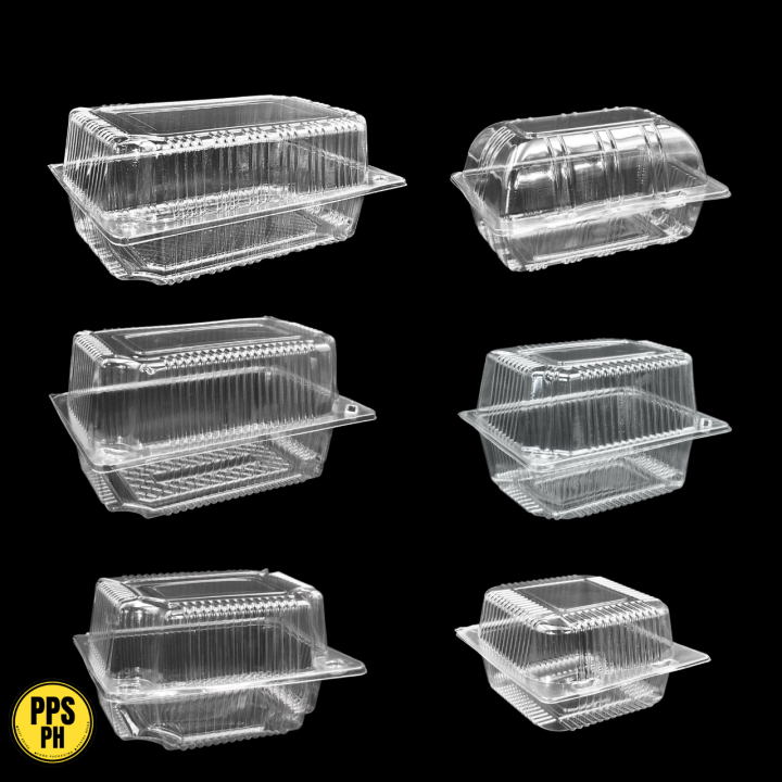 20pcs Disposable Plastic Take Out Container Square / Rectangle Clear ...