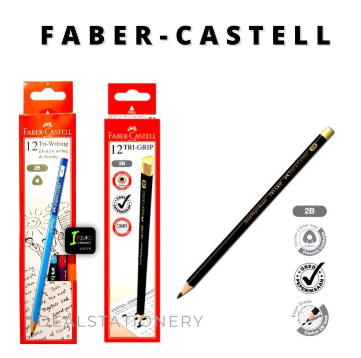Faber-Castell Tri-Grip 2B Pencils (Per Box) | Lazada