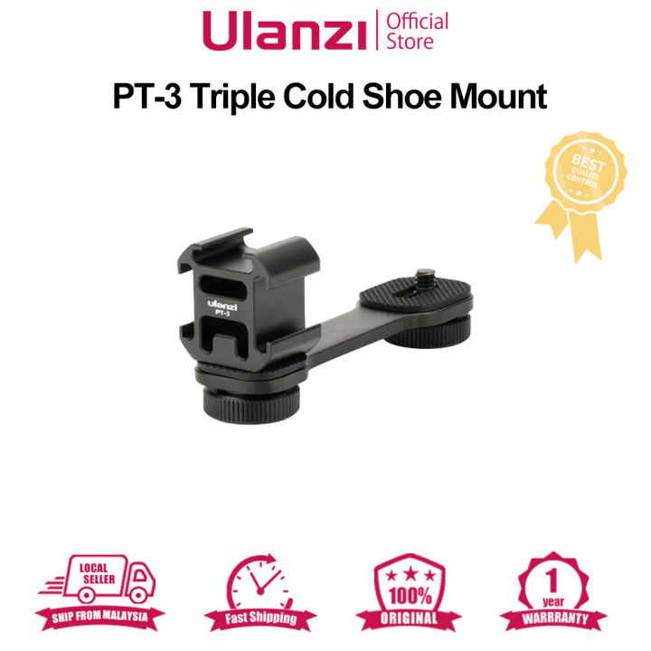 Ulanzi PT-3 Triple Cold Shoe Mount | Lazada