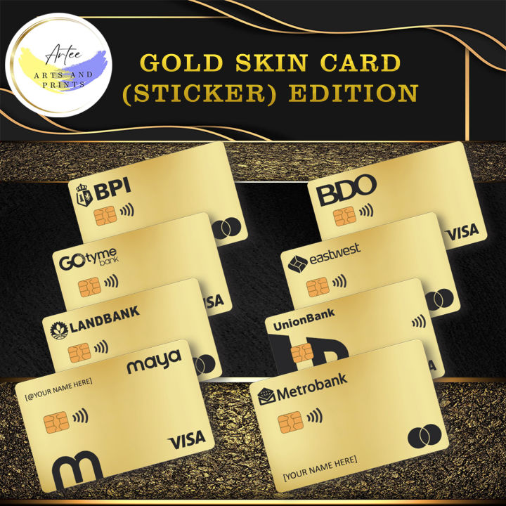 GOLD SKIN CARD STICKERS for CREDIT/DEBIT CARD | Lazada PH