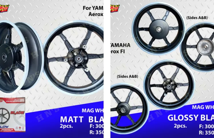 NAMBAN Blade Mags for Yamaha Aerox ( Front 300 x 14 / Rear 350 x 14 ...
