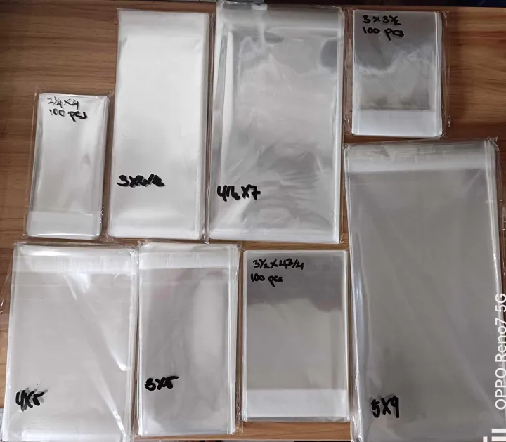 Opp with adhesive 100pcs/pack (part 1) | Lazada PH