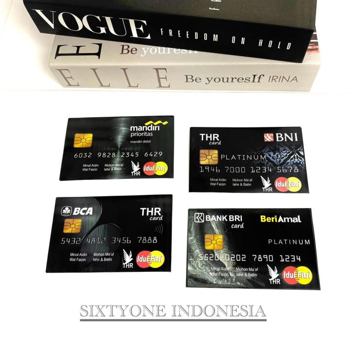 Amplop Lebaran Premium Motif Bank Indonesian-Ampau ATM Black Card Size ...