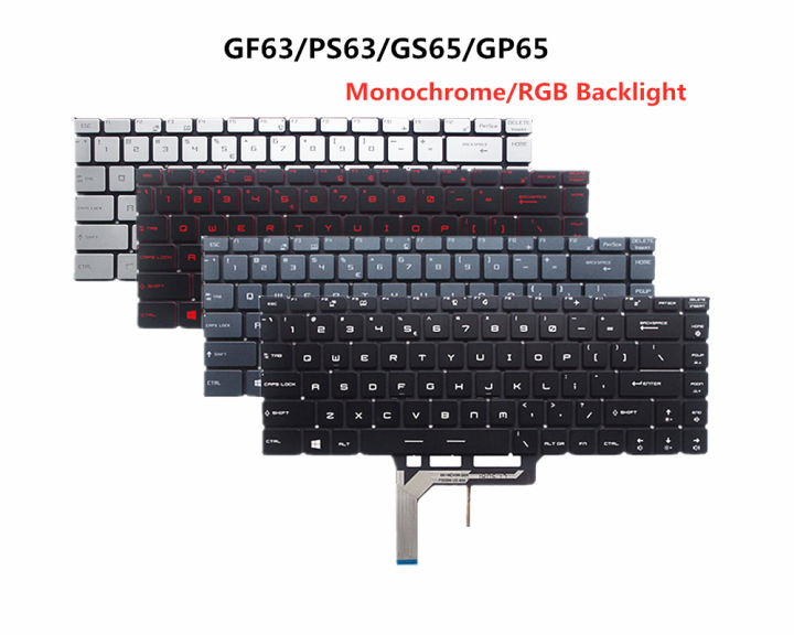 laptop keyboard for MSI GF63 8RC 8RD MS-16R1 MS-16R4 GF65 Thin 9SD 9SE ...