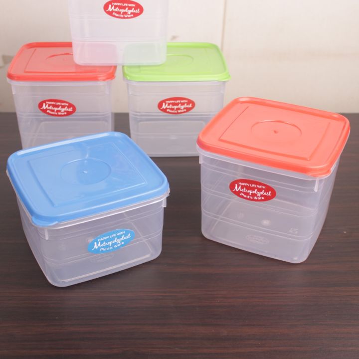 (ISI 4PCS) toples segi/sealware plastik/tempat seblak/tempat kerupuk ...