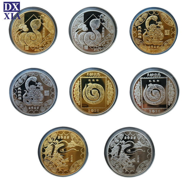 [DA XIA] 2025 Snake Year Commemorative Medal Zodiac Snake Gold Snake ...