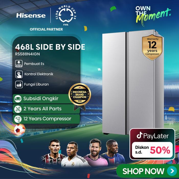 HISENSE-RS588N4IGN-Kulkas 2 Pintu (Refrigerator) Lemari Es Side by Side ...