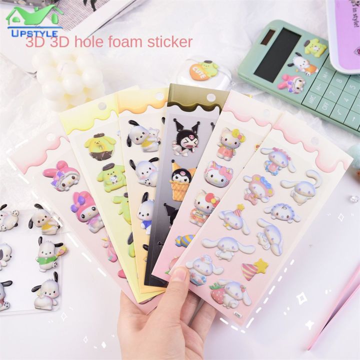 【Upstyle】SANRIO Cute 3D Sticker Star Laser Sticker Cartoon Modeling DIY ...
