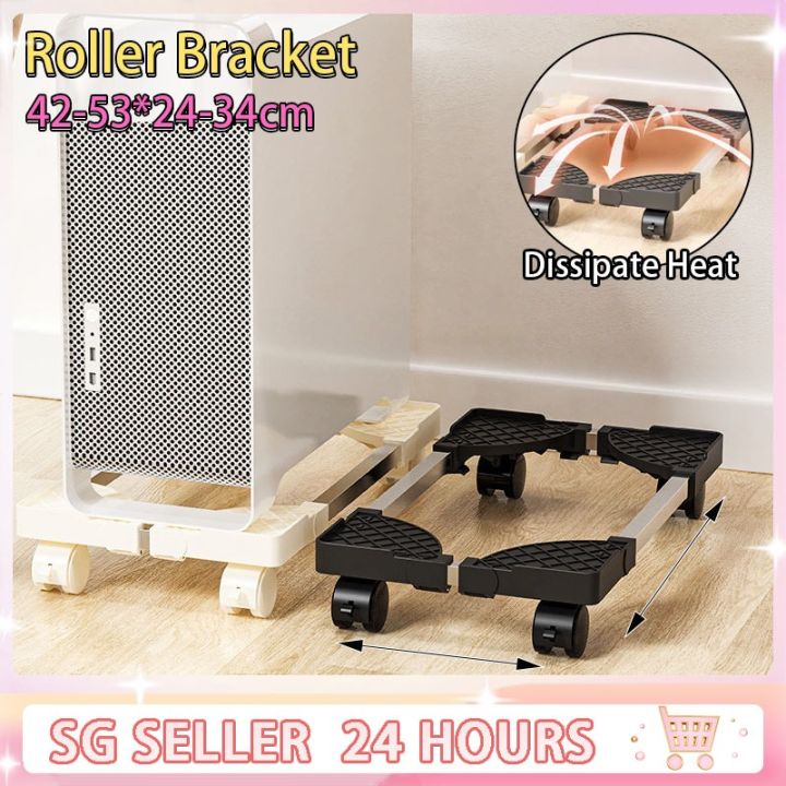 💥Cpu stand Adjustable Wheel Roda 360 Rotating PC Tray Desktop Rack ...