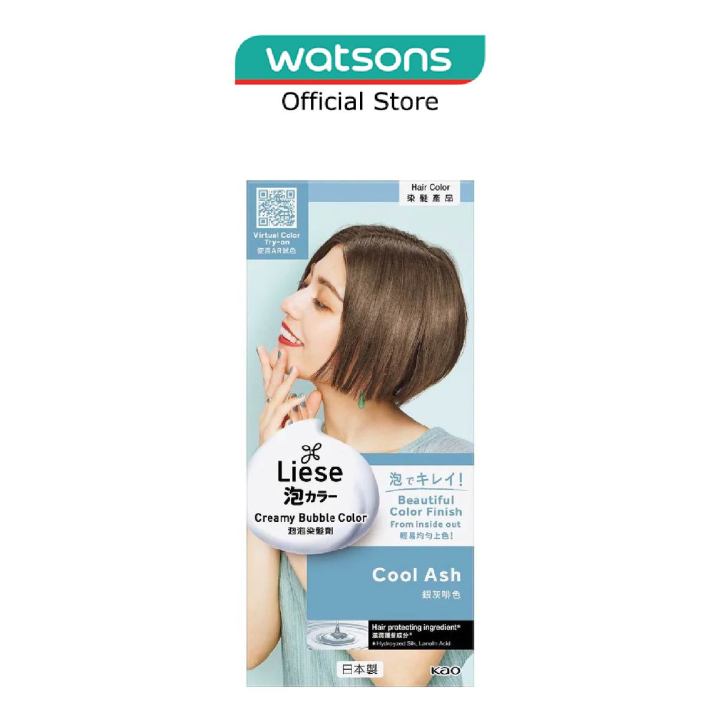 LIESE Creamy Bubble Color Cool Ash (Diy Foam Hair Color With Salon ...
