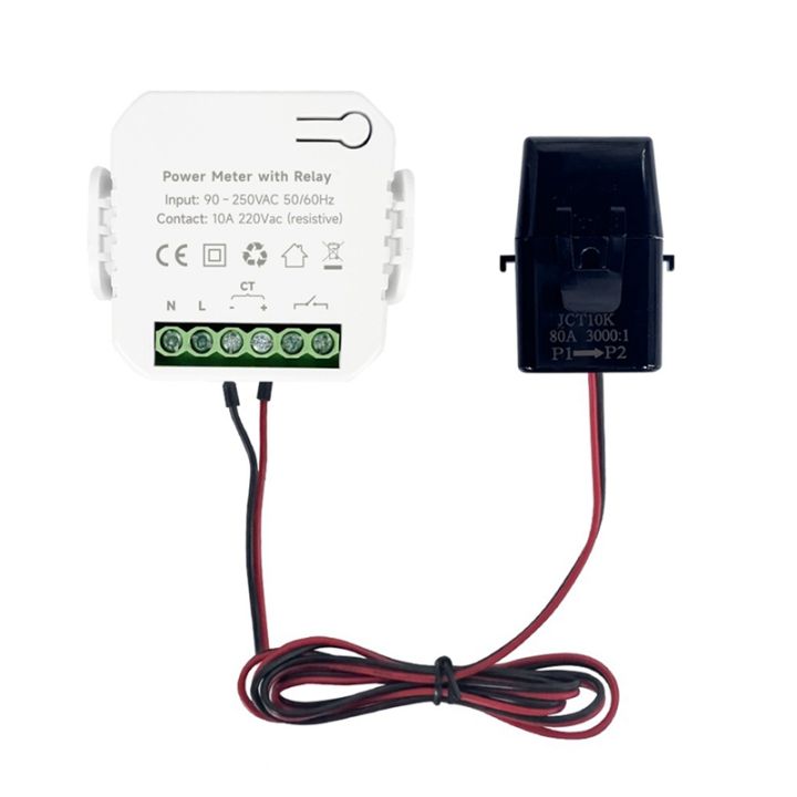 TUYA Smart Life WiFi Energy Meter 80A with On/Off 1 Transformer PV ...