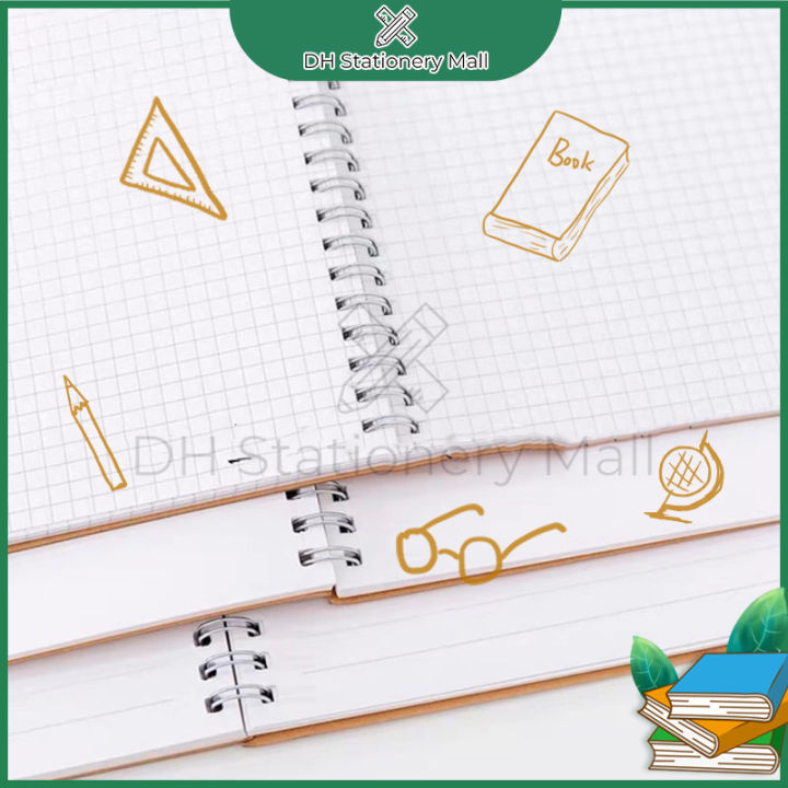 Recycled Paper A5 Writing Book Set Spiral Binding with Retractable Ball ...