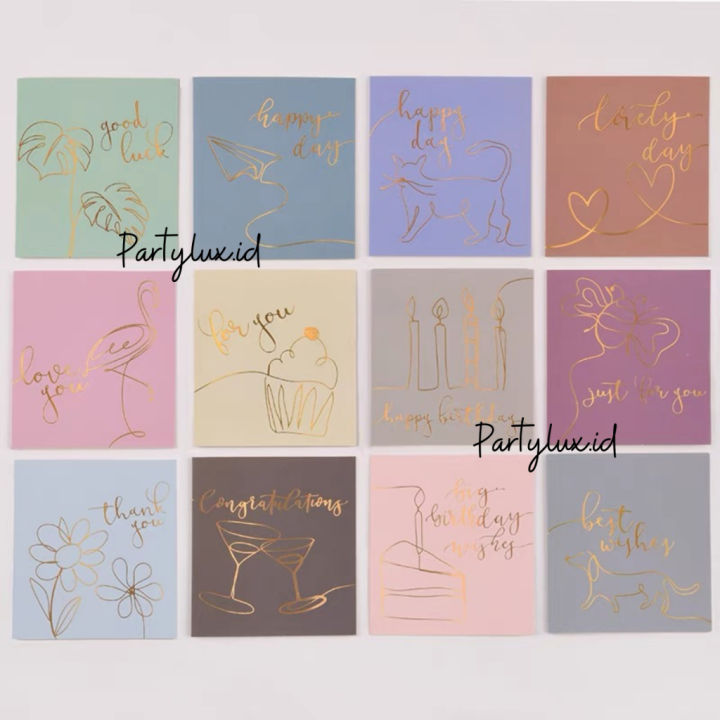 Kartu Ucapan Aesthetic Hologram Ulang Tahun / Greeting Card Estetik ...