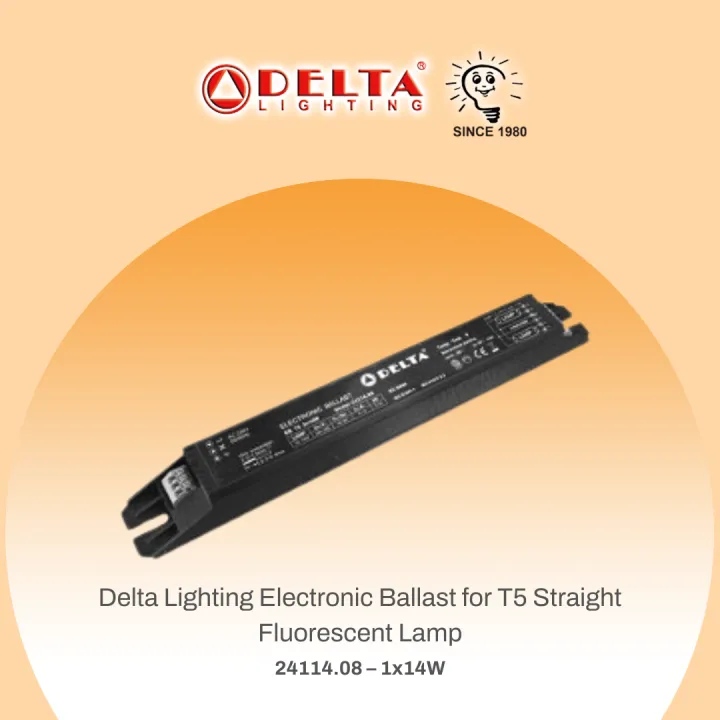 Delta Lighting Electronic Ballast for T5 Straight Fluorescent Lamp ...