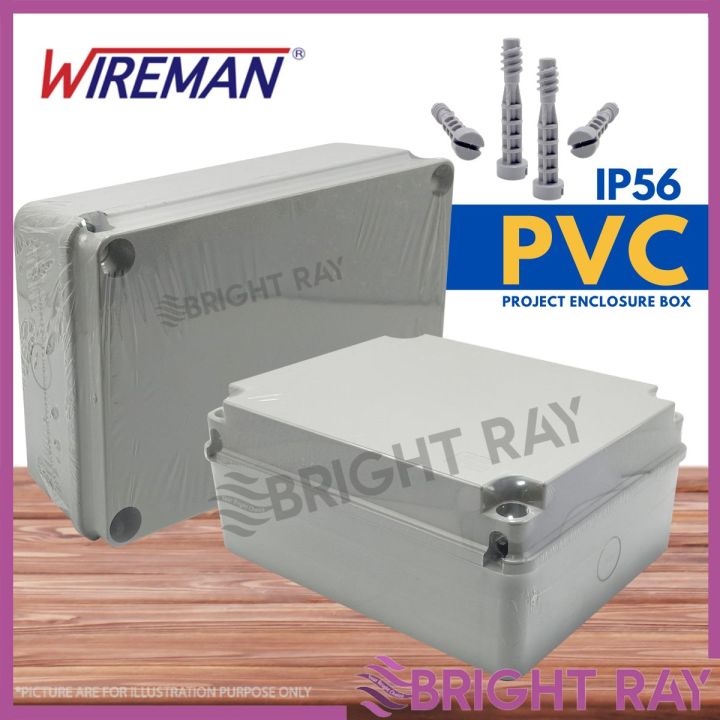 WIREMAN IP56 PVC Enclosure Electrical Junction Box Autogate Box CCTV ...