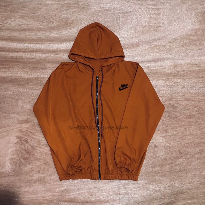 Windbreaker Taslan Jacket with Hood for Men / Water Repellant (Unisex ...