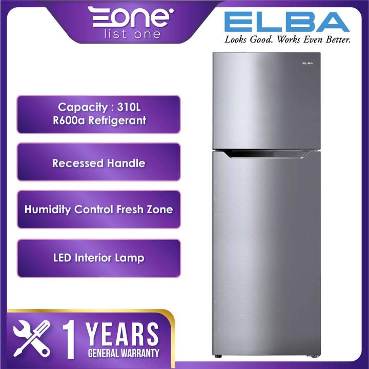 Elba Italy 310L Ultimo 2-Door Refrigerator ER-G3125 (SV) | Fridge ...