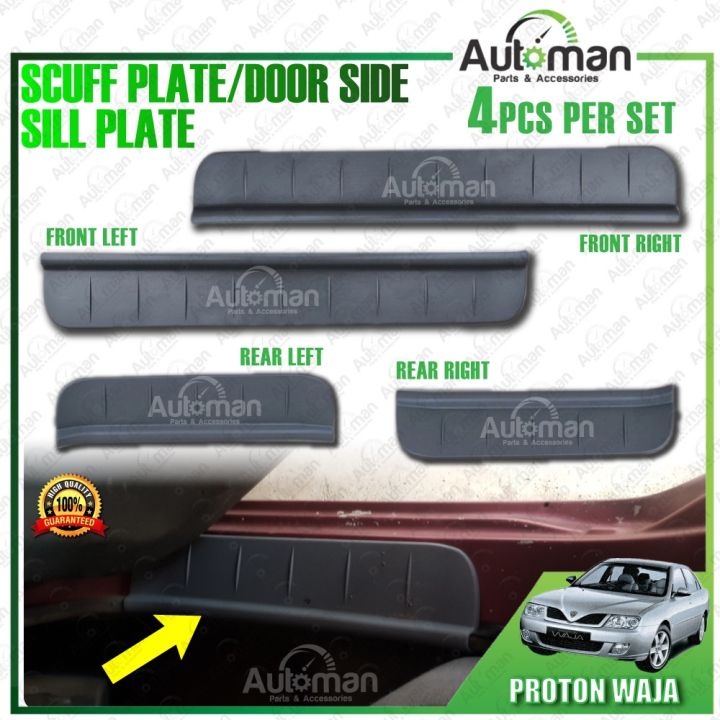 Scuff Plate Side Door Step Door Sill Plate Proton Waja Side Step Grey ...