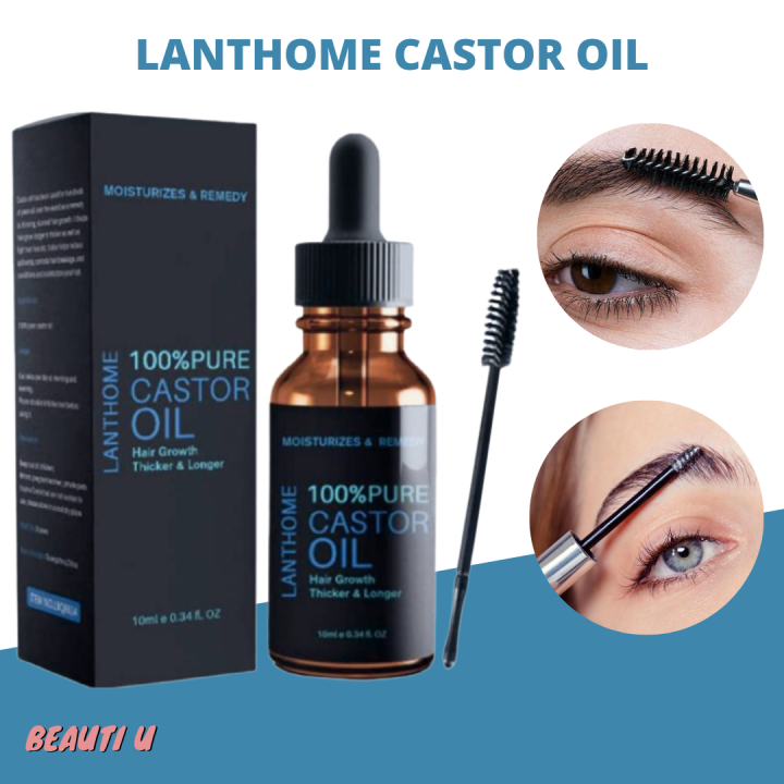 Original Natural Lanthome Castor Oil Hair Eyebrow Lashes Growth Serum