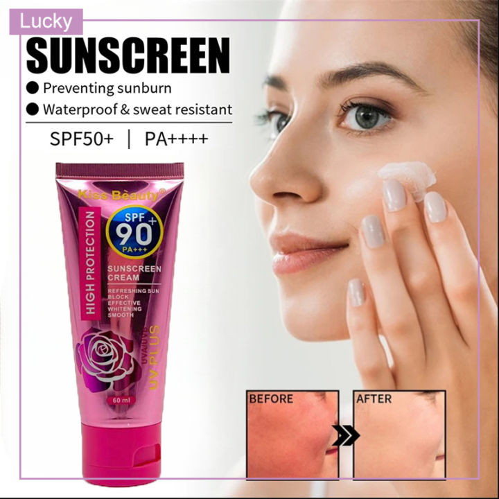 Sunscreen Cream Spf 90+ High Protection UV PLUS 60ml Skincare Facial Skin Repair Comfort ...